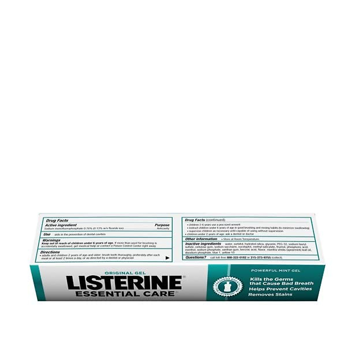Listerine Essential Care Fluoride Anticavity Toothpaste Gel, 4.2 Ounce, (Pack of 3)