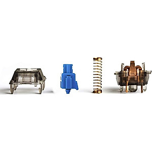 ZugGear Silent T1 Tactile Switch Shrimp 67g Gold Plated Spring 5 Pins Silent Tactility Keyswitch for DIY Mechanical Keyboards (20pcs, DUROCK Silent T1 67g)