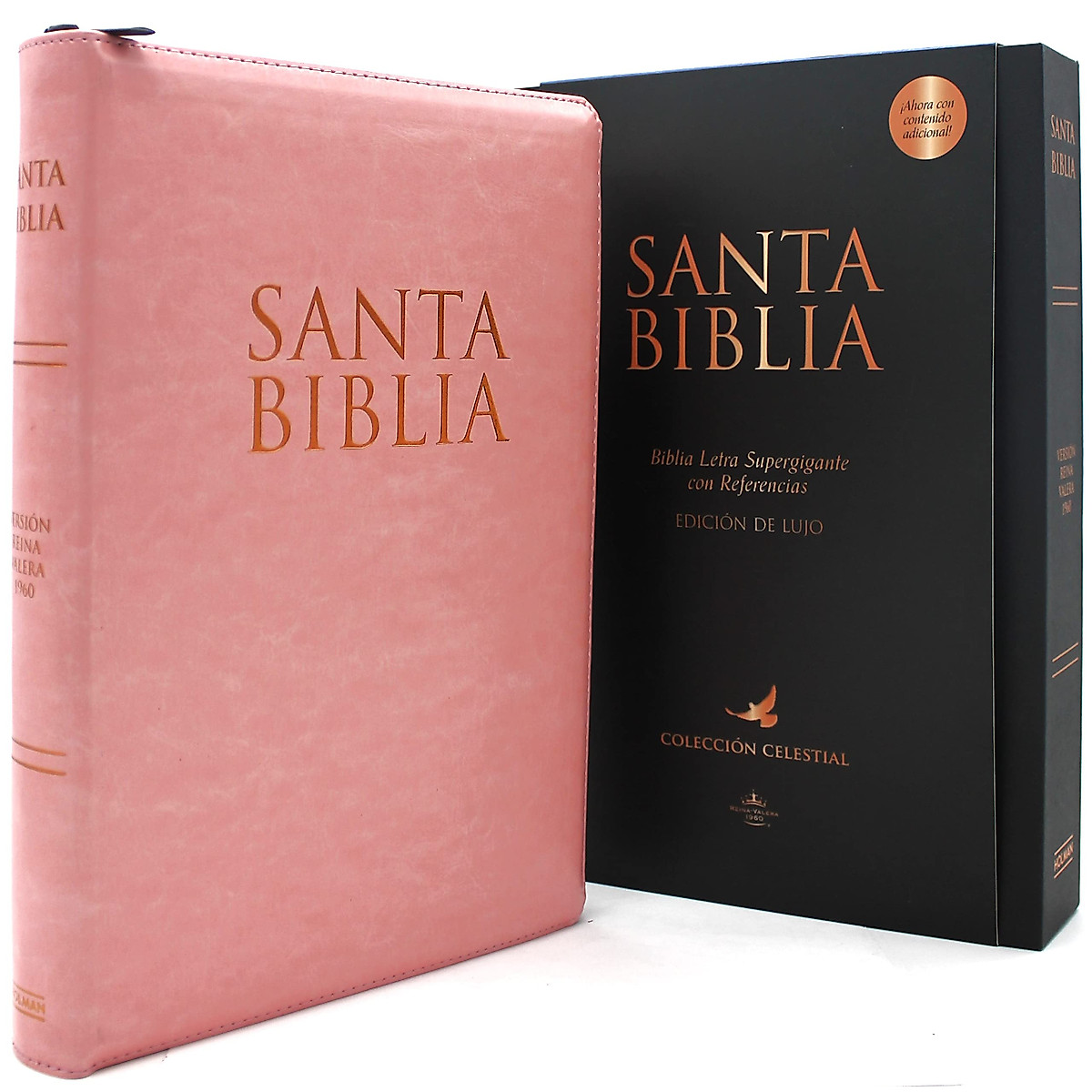 Biblia para Mujer Reina Valera 1960 Letra Super Gigante con Cierre y Indice en color Rosado con Estuche de Proteccion Edicion Especial en Español/ Super Giant Print RVR 1960 (Spanish Edition)