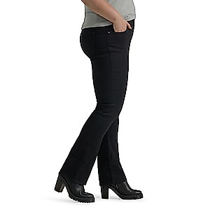 Lee Women's Plus Size Legendary Mid Rise Bootcut Jean Black 20 Plus Petite