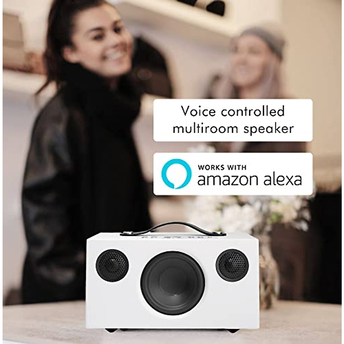 Audio Pro Addon C5A Smart Speaker | Alexa Built-in, Smart Home Speaker | Multiroom, High Fidelity, Compact, Wireless Bluetooth Speaker | Also Good for Outdoor, Home, Camping, Travel, Beach | White
