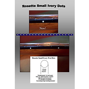 Classical Guitar Fret Markers - Dry Transfer Small Ivory Dots from Rosette