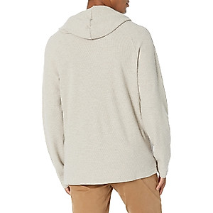 Amazon Essentials Men's Long-Sleeve Slub Thermal Pullover Hoodie (Previously Goodthreads), Oatmeal Heather, X-Large Tall
