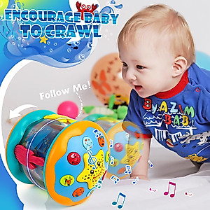 M SANMERSEN Baby Toys for 6-12 Months, Musical Rotating Light-Up Star Projector for Tummy Time and Infant Development, Learning Toddler Toy for 1-2 Year Old- Great Birthday Gift for 3-6-9-12-18 Month