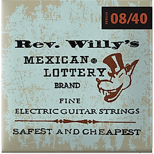 Reverend Willy's Mexican Lottery Brand Guitar Strings Electric 3 Sets 08-40