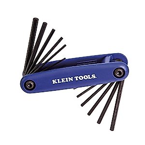 Klein Tools 70573 Grip-It Hex Key Set, 12-Key, SAE/Metric Sizes