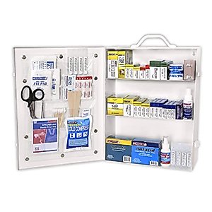Rapid Care First Aid 80094 3 Shelf ANSI/OSHA Compliant All Purpose First Aid Cabinet, Wall Mountable
