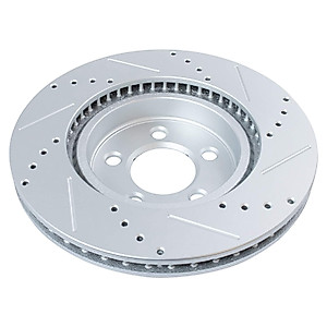 Rotor & Brake Pad Ceramic Performance Drilled Slotted Front & Rear Kit