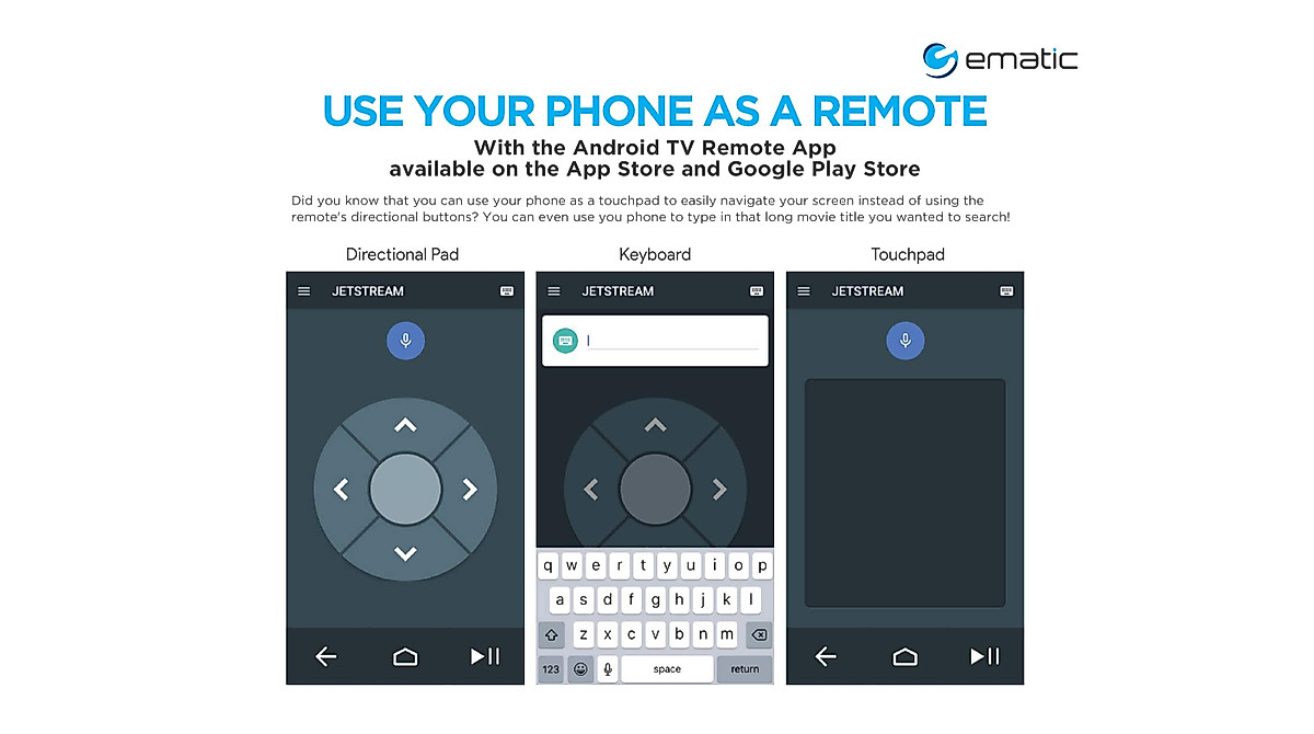 Ematic 4K Ultra HD Android TV Box with Chromecast and Netflix