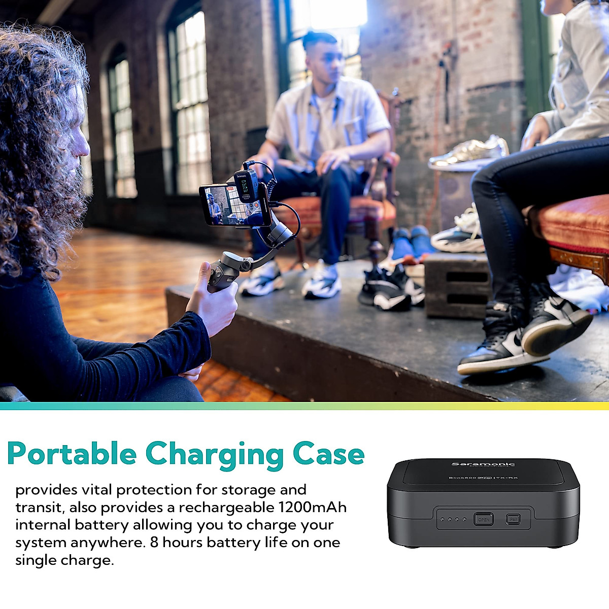 Wireless Handheld Microphone Holder, Saramonic Blink500 PRO HM Mic Stand for Blink500 PRO B1/B2/B3/B4/B5/B6 Transmitter Interview, Report Film, Stage, Speaker, Amplifier, Mixer, iPhone, Camera, Laptop