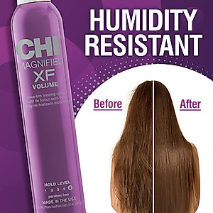 CHI Magnified Volume XF Finishing Hair Spray, Boosts Volume & Body For Maximum Fullness, Builds Resilience & Strength & Adds Shine, Extra Firm, 12 Oz