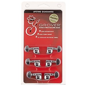 Grover 406C Rotomatic Mini 3 per Side Self Locking Machine Heads, Chrome