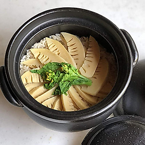 Japanese Donabe Rice Cooker, 3 Go, with Inner Lid, 1900ml, Made in Mie, Japan