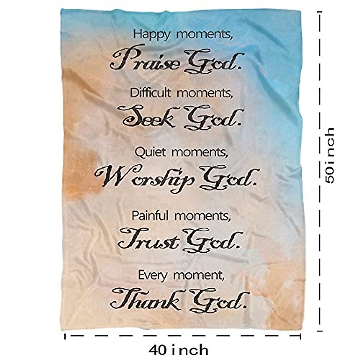 Tapesb Christian Scripture Blanket Spiritual Gifts for Women Religious Throw Blanket with Bible Verse Inspirational Healing Thoughts Gifts for Women Men Pastor Appreciation Christmas Blanket Gifts