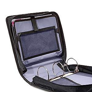 Amazon Basics 3-Ring Binder with Zipper - O-Ring, 3 Inch, Black