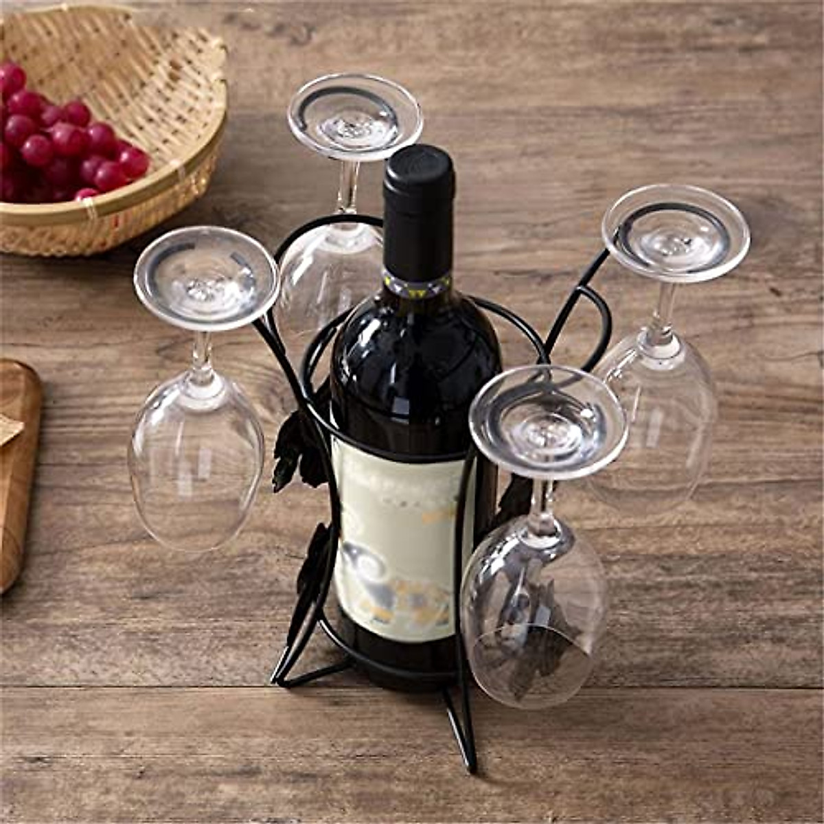 DOUBA Wine Holder Glass Holder 2 in 1 Party Display Stand Storage Rack Goblet Holder Champagne Bar