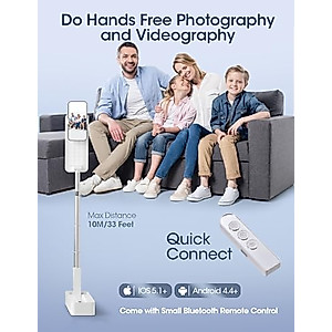 2024 Newest Overhead Phone Stand for Recording, [Enhance brightness&Ultra-Stable]Fully Foldable Mobile Phone Holder,Cover all-around viewing angles Phone Stand for live streaming,Cooking,Vlogging Kit