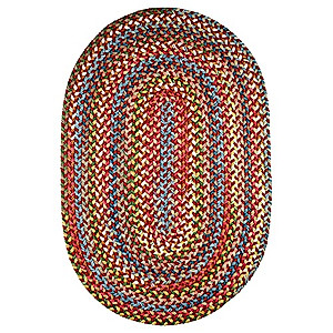 Rhody Rug Charisma Indoor/Outdoor Braided Area Rug Bronze 4' x 6' Oval Synthetic, Nylon, Polypropylene 4' x 6' Outdoor, Indoor Green Oval