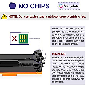 ManyJets 206X W2110X Compatible Toner Cartridge Replacement for HP 206X W2110X 206A W2110A Black use with HP M283fdw M255dw M283cdw M282nw Printer (Black,1-Pack,NO CHIP)
