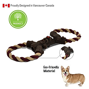 HugSmart Pet – Rope Monster | Tough Rubber and Rope Tug Toy for Small Medium and Large Dogs