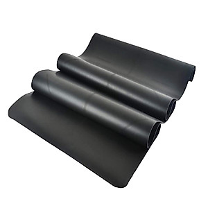 Ithonest PU Natural Rubber Yoga Mat with Alignment Lines,Pilates Exercise Non-slip Mats,Fitness Sports Slimming Training Eco Friendly mats & home 74"X26"(Included Carrying Strap and Mesh Bag) (Black)