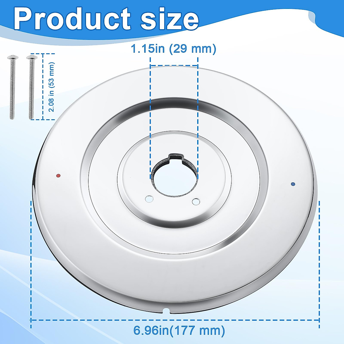 Escutcheon Replacement, for 16090 Moen Chateau Collection Shower Trim Kit, Compatible with One-Handle Tub and Shower Faucets, Chrome