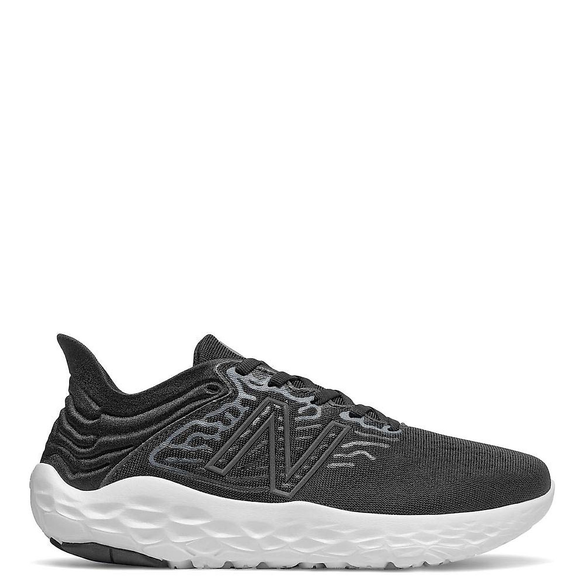 New Balance womens Fresh Foam Beacon V3 Running Shoe, Black/White, 10.5 US