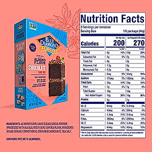 Blue Diamond Almonds Flour Gluten-Free Baking Mix, Chocolate Cake, Multicolor, 12.5 Oz
