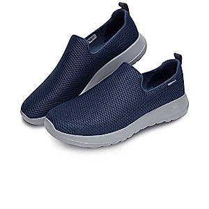 Skechers Men's Go Walk Max-Athletic Air Mesh Slip on Walkking Shoe Sneaker,Navy/Gray,10.5 M US