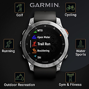 Wearable4U Garmin EPIX (Gen 2) - Slate Steel 47mm Slate | Premium Active GPS Smartwatch with 1.3 in. AMOLED Display. Gift Bundle Energy Set.