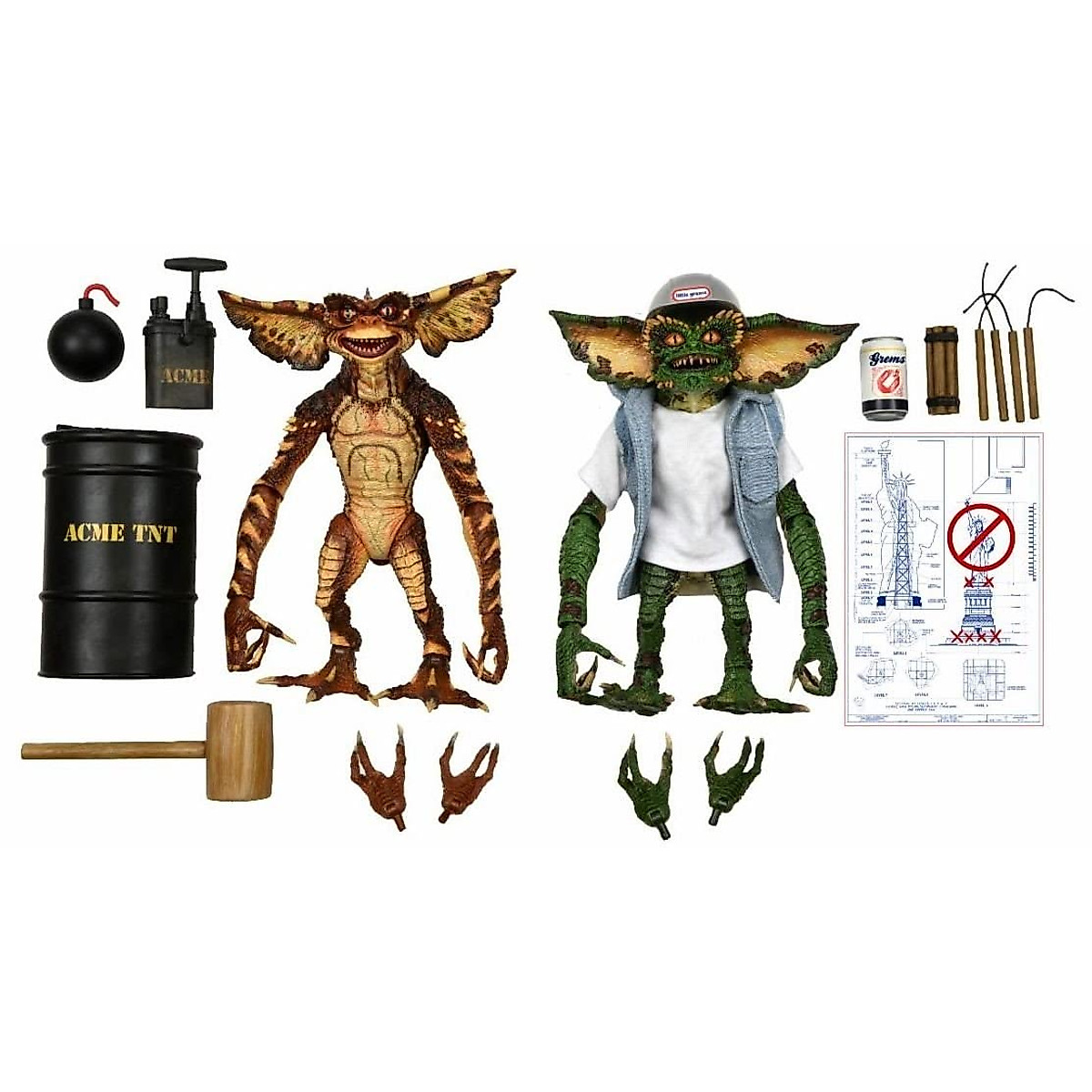 NECA Gremlins 2 Demolition Gremlins Ultimate 7IN AF 2PK