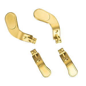 4 PCS Metal Paddles, Stainless Steel Hair Trigger Locks Replacement Parts for Xbox One Elite Controller Series 2 (Gold)