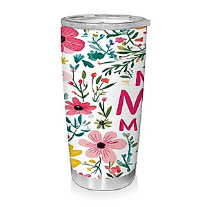 FOCIUZTA 20oz Colorful Floral Tumbler with lid, Travel Coffee Cup, Ideal for Easter, Mother Day, and birthday gifts