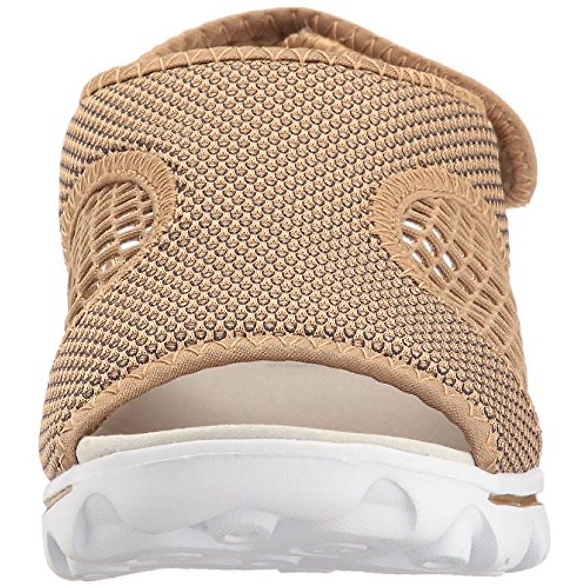 Propét Womens TravelActiv Sandal, Gold/Black, 8.5 Wide US