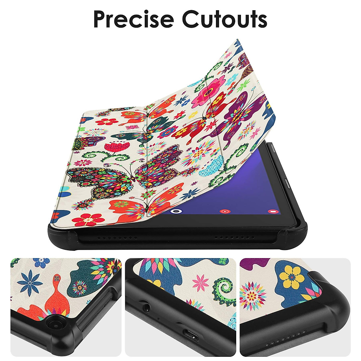 KuRoKo Slim Light Cover Trifold Stand Hard Shell Case for Alcatel Joy Tab 2 8.0" (9032Z) / Verizon TCL Tab 8 (9038s)-NOT for TCL TAB 8 LE