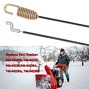 Wanotine 946-04230B Auger Clutch Cable Replaces MTD 746-04230 946-04230 946-04230A 746-04230A 746-04230B for MTD Craftsman Cub Cadet Troy Bilt Yard Machines Yard Man Snowblower Snow Thrower