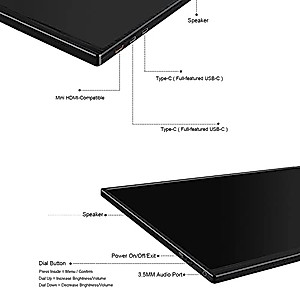 2.5K 16-inch Portable Display, 1600P IPS Screen, 100% Color Gamut, 144HZ, with Foldable Stand