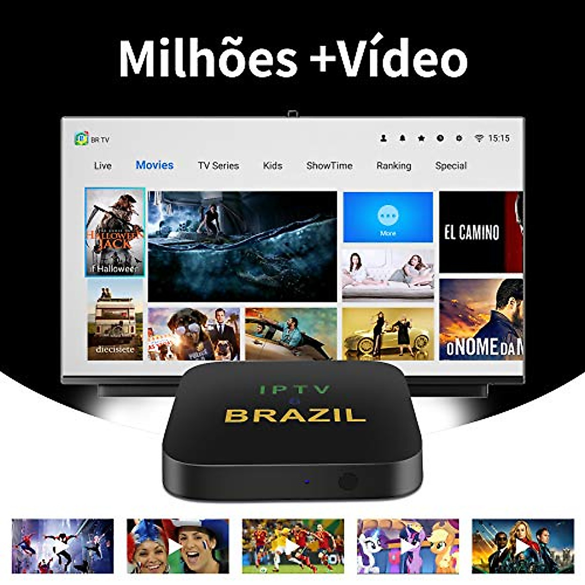 BOMIX IPTV6 Brazil HD 4K Video Player with 16GB Storage, OS Android 9, Different Languages