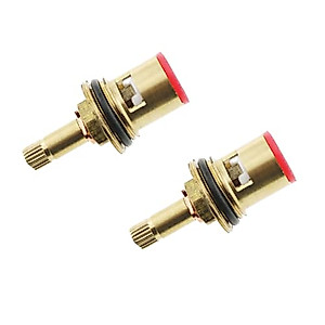 SJZBIN 2pcs Faucet Spool Faucet Valve 20 Teeth 1/2 inch Faucet Ceramic Cartridge Replace Part for Water Valve Stem