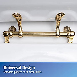 Plumb Pak PP837-36L Toilet Seat Hinge Replacement Parts, Polished Brass