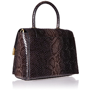 Calvin Klein Fern Top Handle Crossbody, Black Python