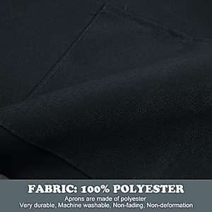 SINLAND Kids Apron with Pocket 2 Pack Adjustable Children Chef Apron for Cooking Baking Painting (M: 6-12 Years)…