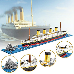 Titanic Architecture Toys Set Micro Mini Building Model Kit for Adults and Kids Age of 14+ 1872 Pieces