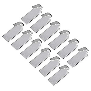 BESPORTBLE Stainless Steel Hook Sticky Hook, Wall Towel Hook Kitchen Bathroom Wardrobe Wall Hook Clothes Backpack Hook 12Pcs (Silver)