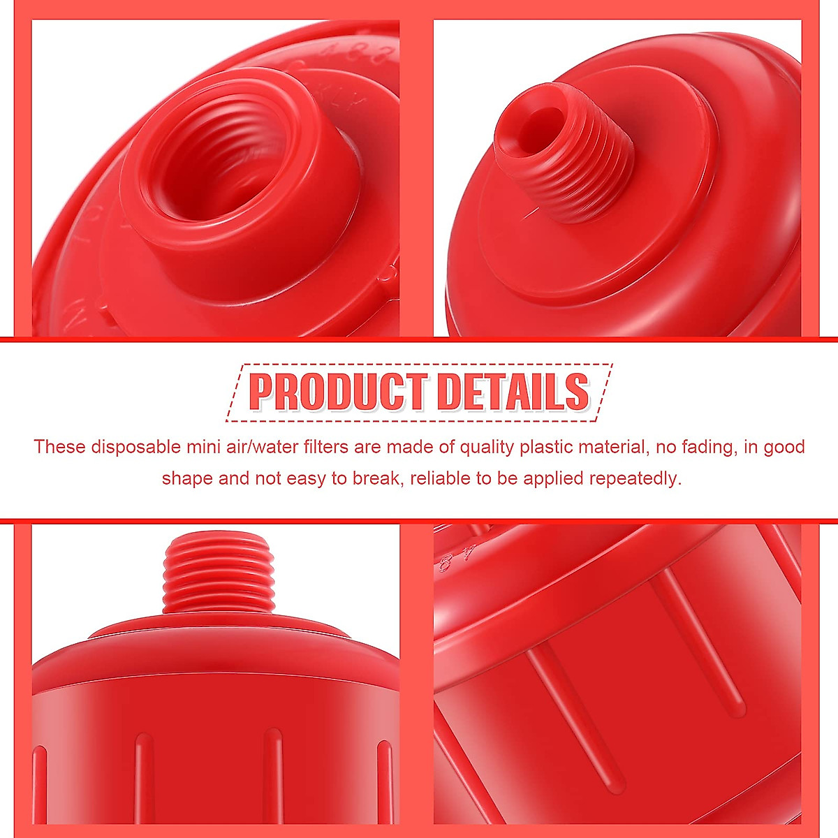 4 Pieces Disposable Mini Air Water Filters Disposable Spray Gun Filter Whirlwind Air Line Filter High Flow Guns Filters, Only Standard 1/4 Inch Threads, for Most Spray Guns and Air Tools