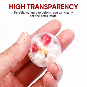 CLISPEED Clear Plastic Balls Small Round Capsule 100pcs Clear Round Capsule Capsule Gumball Machine Container Plastic Capsule Container Surprise Prize Party Favors 32MM Toy Capsules