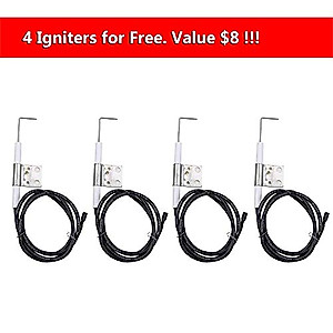 Hisencn Repair Kit for Master Forge 1010037, 1010048 Gas Grill Models, Stainless Steel Burners, Stainless Heat Plates Replacement Parts