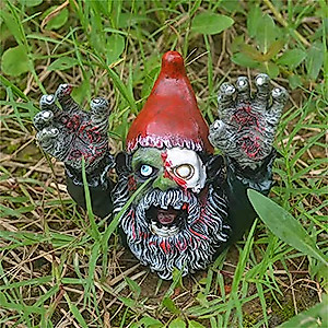 SDASF ZWFDC Resin Zombie Gnomes Garden Gnomes Garden Decor, for Garden Sculptures & Statues Outdoor Decorations for Patio Walking Dead Gnome Zombie Gnome- 4.13inch