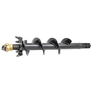 Tool Tuff 9" Industrial Duty Rock Auger, Hex Drive, Interchangeable Standard Carbide Bullet Teeth