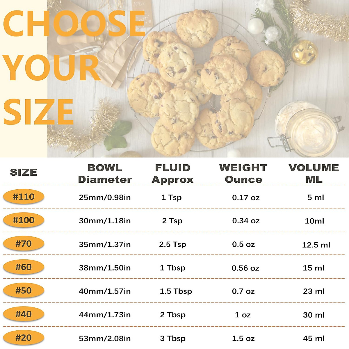 Cookie Scoop, Ice Cream Scoop, 1Tbsp/15 ml/0.5oz Cookie Scoops for Baking, 18/8 Stainless Steel Cookie Scooper for Baking, Ice Cream Scooper with Trigger Release, Cookie Dough Scoop with Non-slip Grip